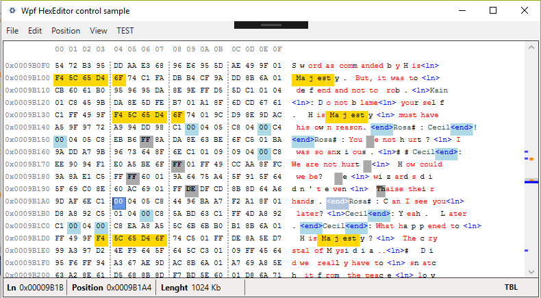 Wpfhexeditorcontrol Wpf Hexeditor Is A Powerful And Fully Customisable User Control For